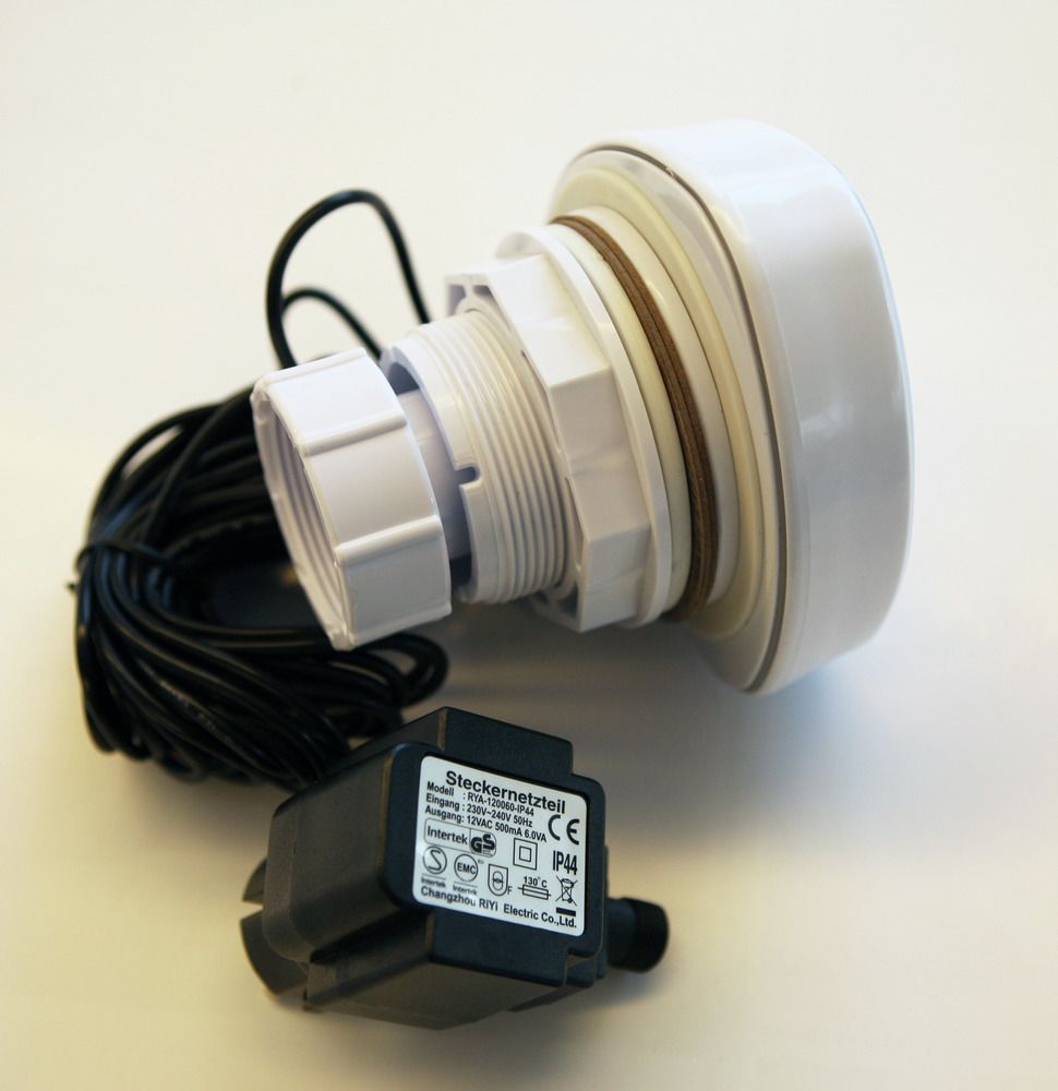 Einlaufdüse mit LED Beleuchtung Einströmdüse für Stahlwandbecken Poolbeleuchtung